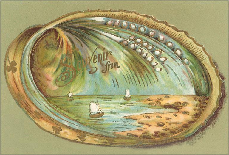 Souvenir Abalone Vintage Image, By the Sea TS-106 – Found Image Press Inc.