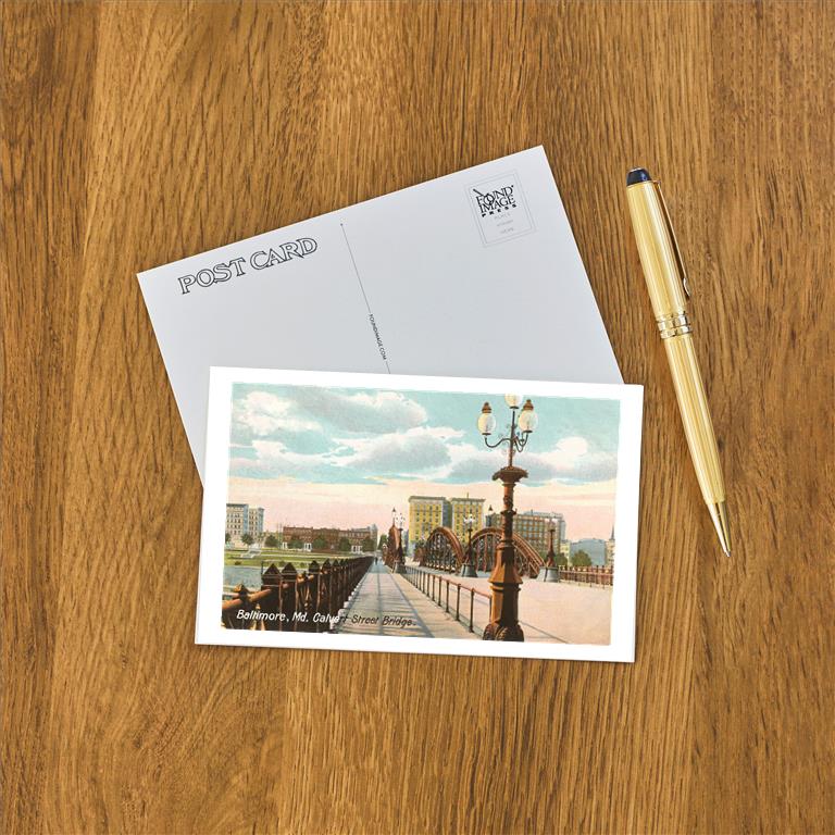 Calvert Street Bridge, Baltimore Vintage Image, Maryland MD-107 – Found ...